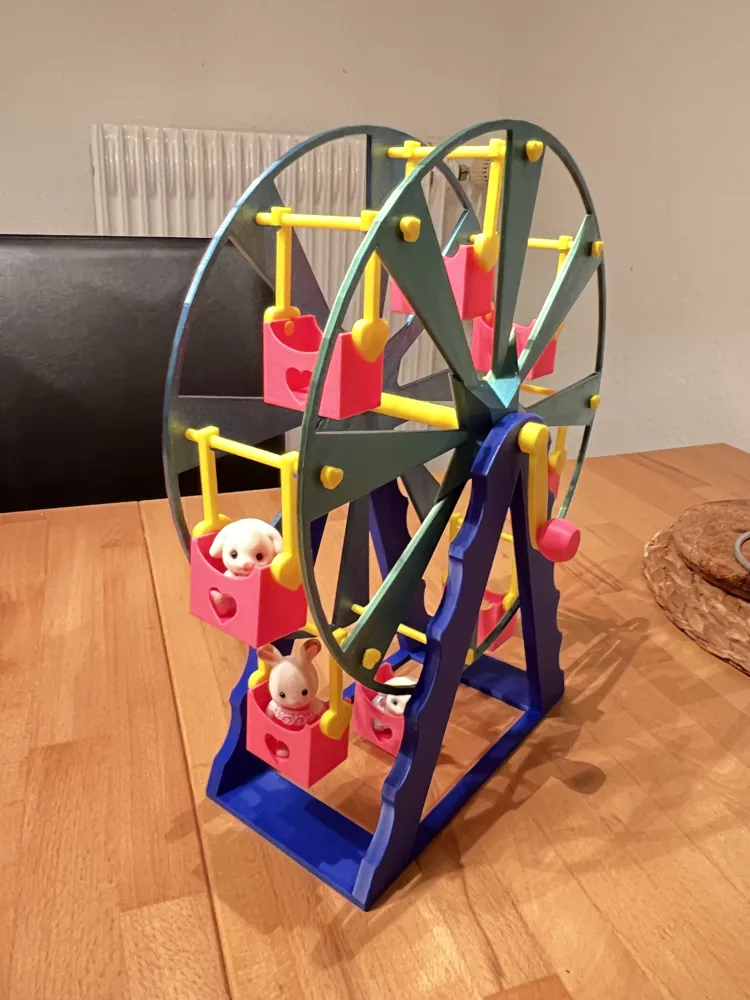Rotating Ferris Wheel for Kids (Sylvanian Family) - Free 3D Print Model ...