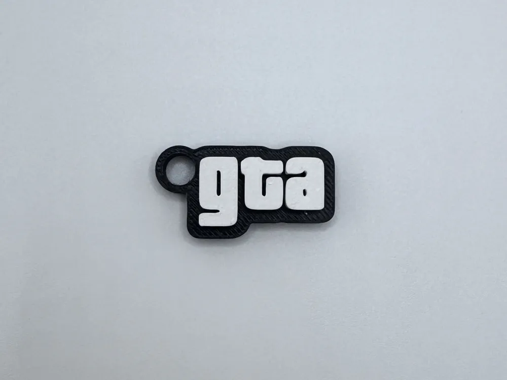 Fully Customizable GTA Font Keychain or Name Tag - Free 3D Print Model ...