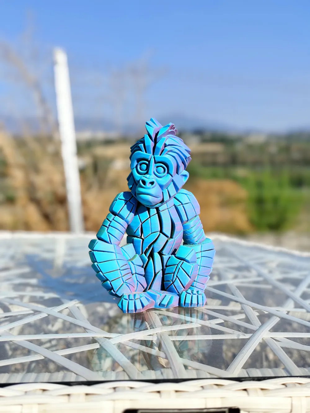 Stone Baby Gorilla Statue - Free 3D Print Model - MakerWorld