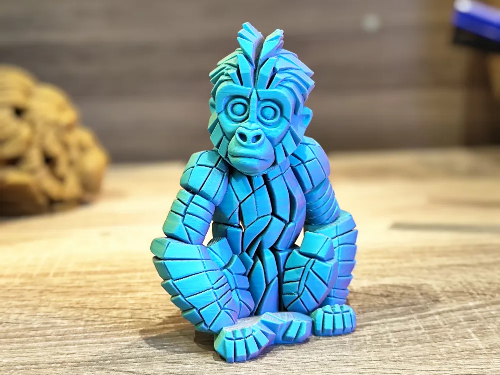 Stone Baby Gorilla Statue - Free 3D Print Model - MakerWorld