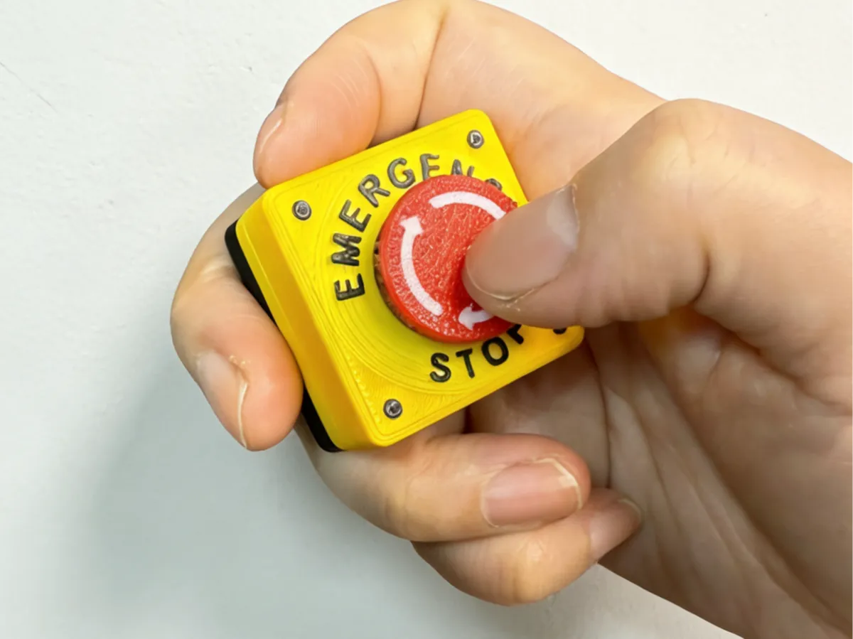Emergency Stop Button | Anti-Stress Toy | BU03 - Free 3D Print Model ...