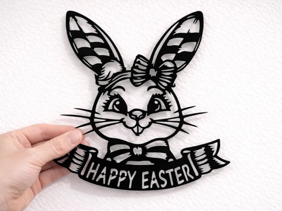 Wall art - Happy Easter - Free 3D Print Model - MakerWorld