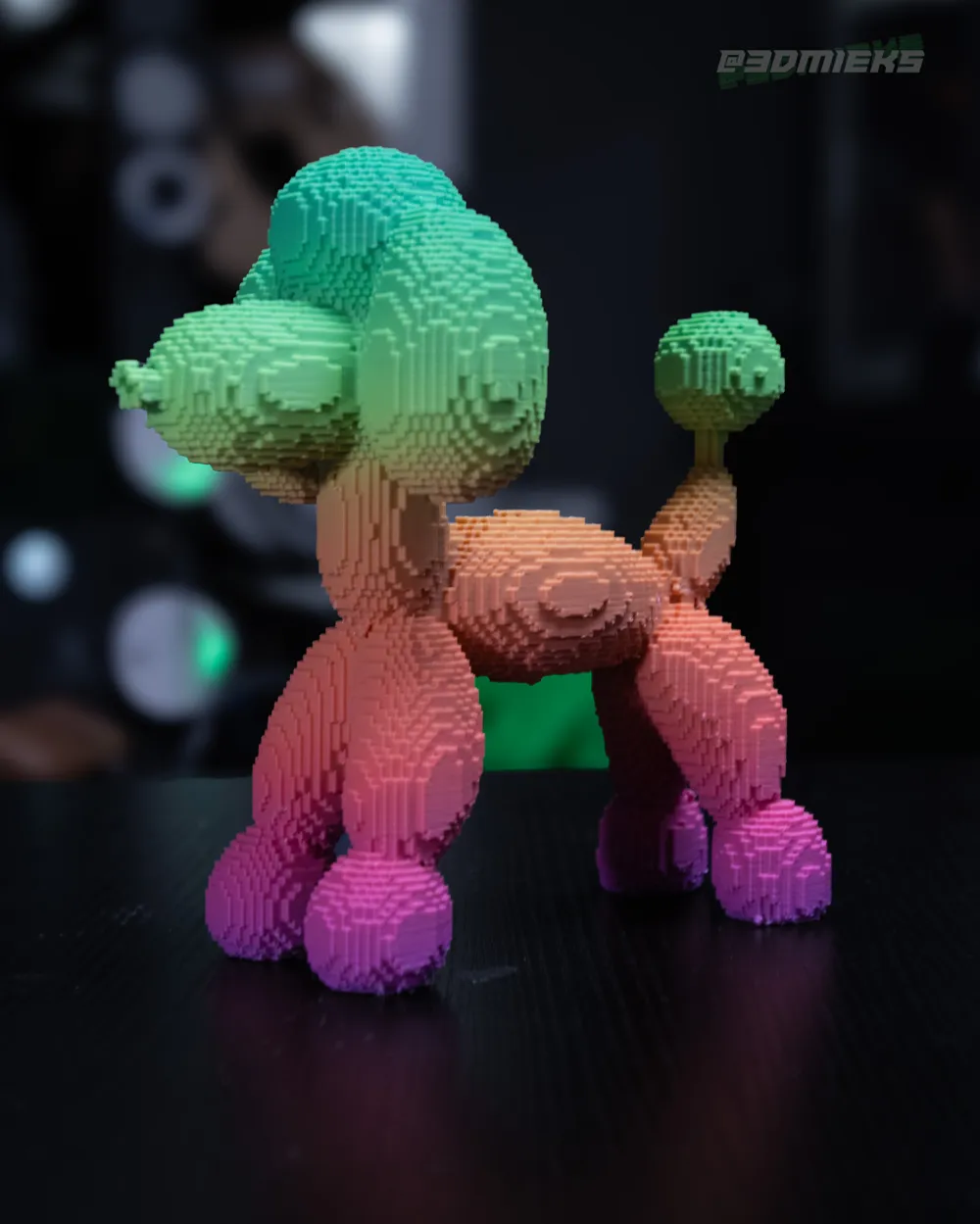 Pixel Poodle - Pixelated Balloon Dog Home Decor by 3D Mieks MakerWorld ...