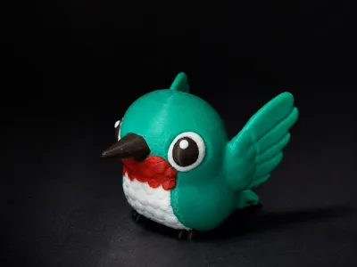 Cute Hummingbird - Fantasy Designed - Free 3D Print Model - MakerWorld