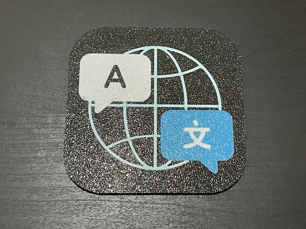 Translate App Icon for iPhone Coaster by MalcTheOracle - MakerWorld