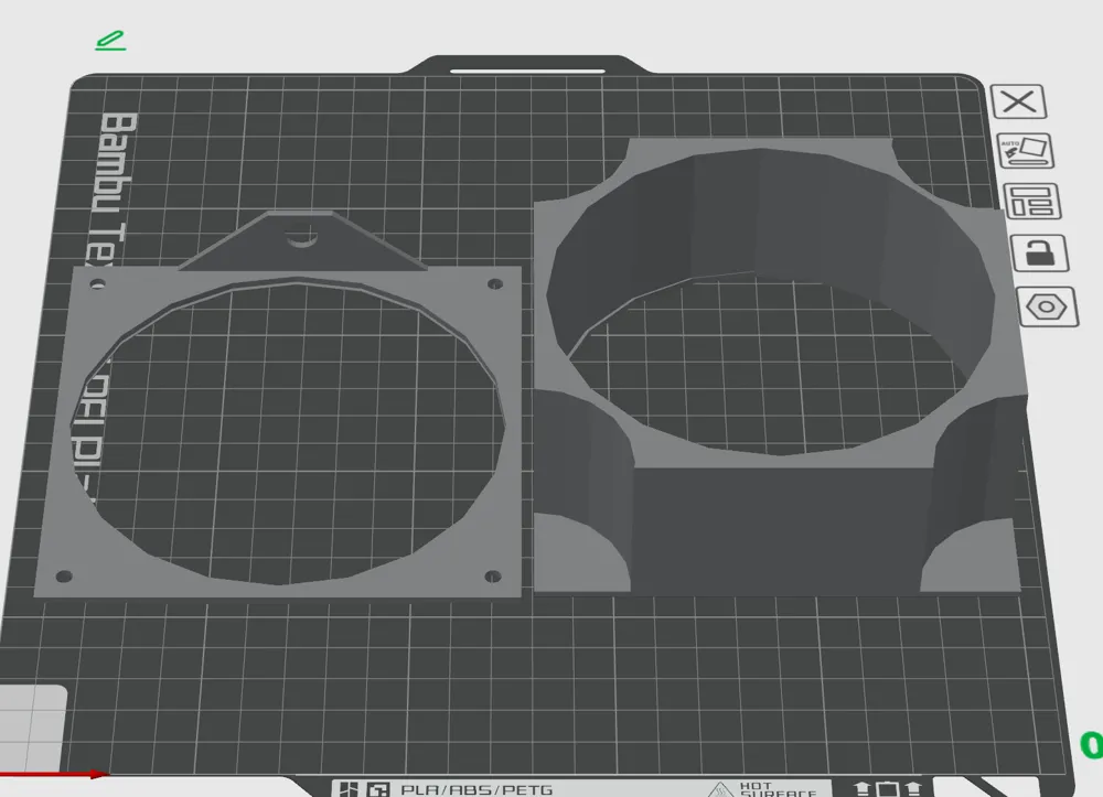 120mm fan square Airflow funnel for sim rig for aluminium profile by ...