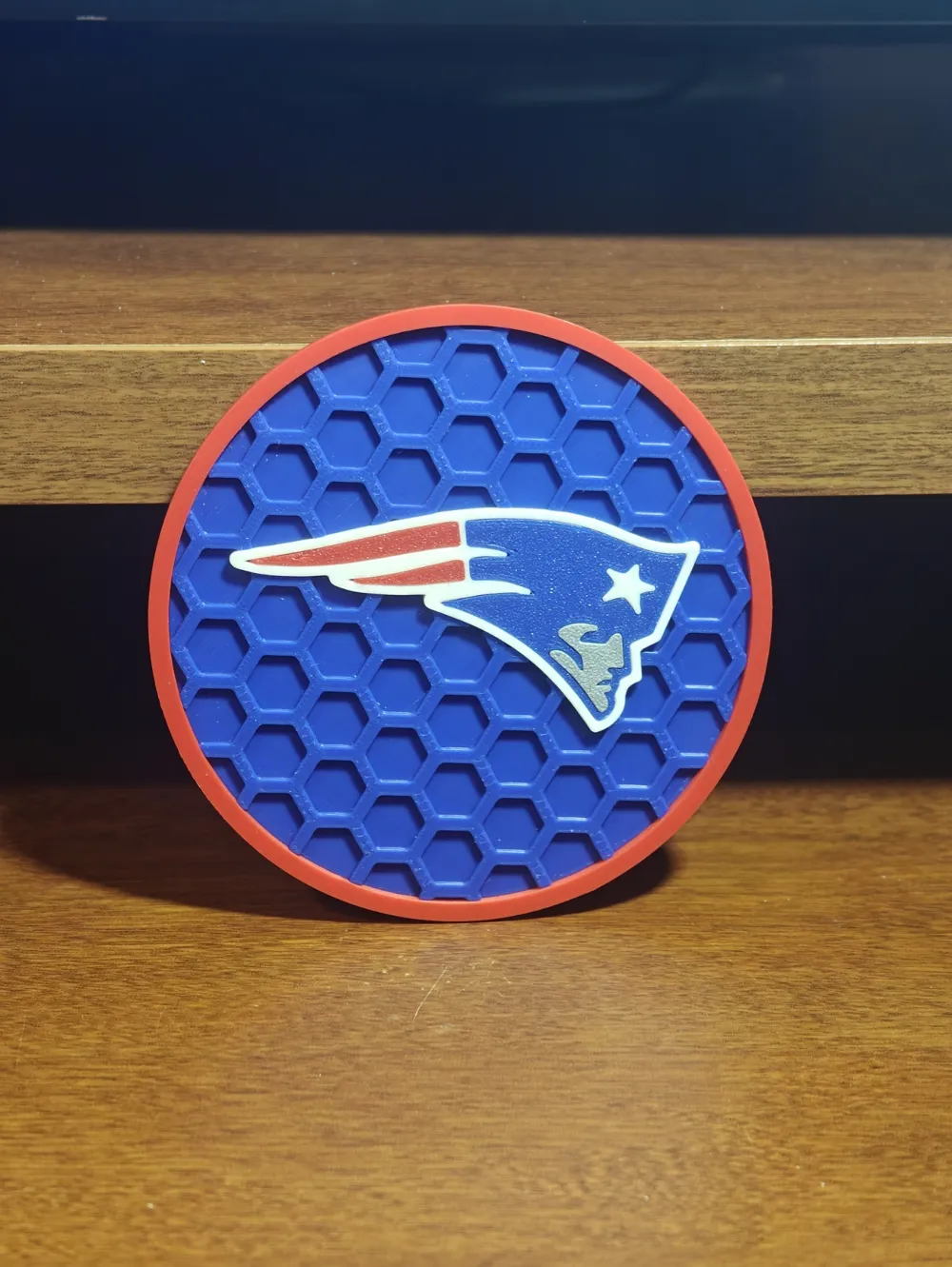New England Patriots: Hex Coaster - Free 3D Print Model - MakerWorld
