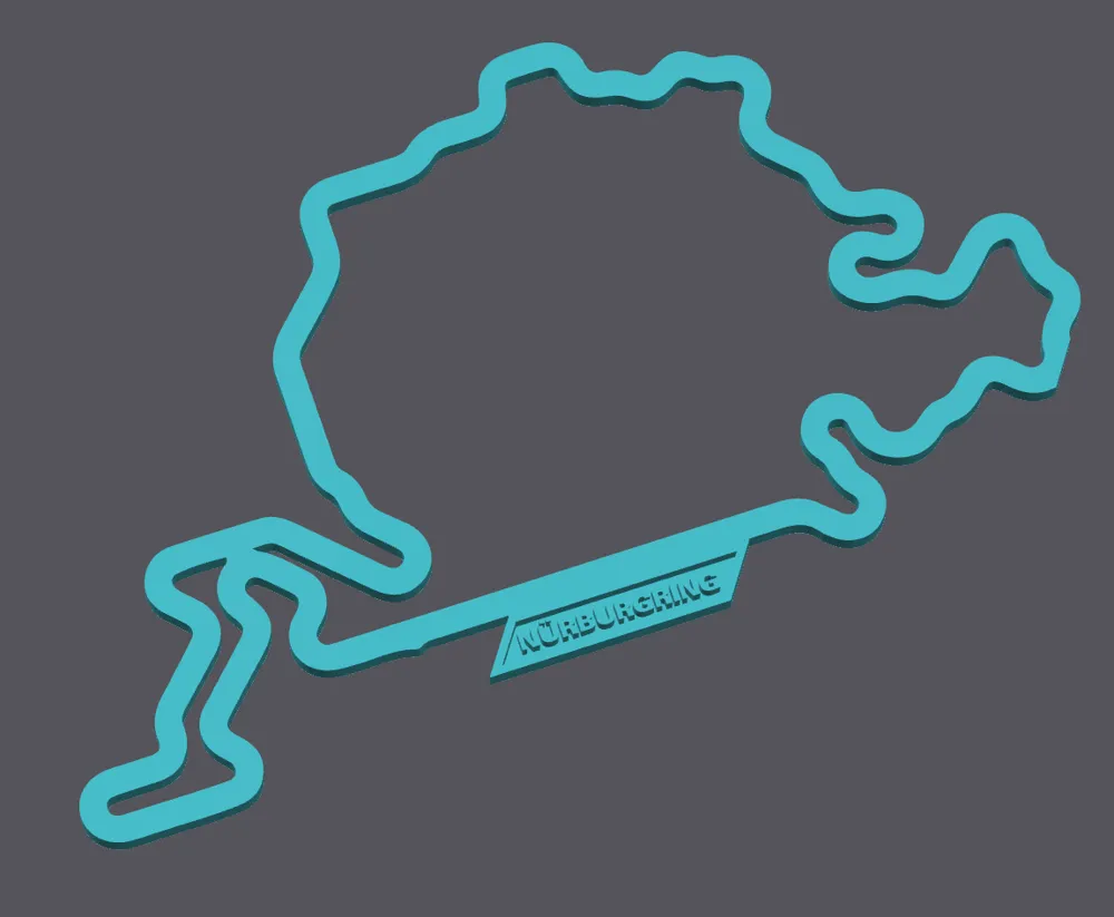 2D Nurburgring Track Silhouette by alfo_daniello MakerWorld: Download ...