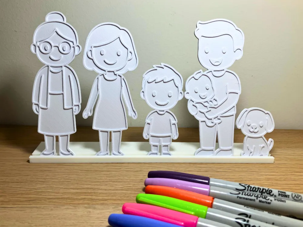 Family Display Stands – 3 Sizes for Colouring sets by A*i*m*e*e ...