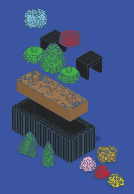 Dollhouse - Modular Patio Terrace Flower Planters - Free 3D Print Model ...