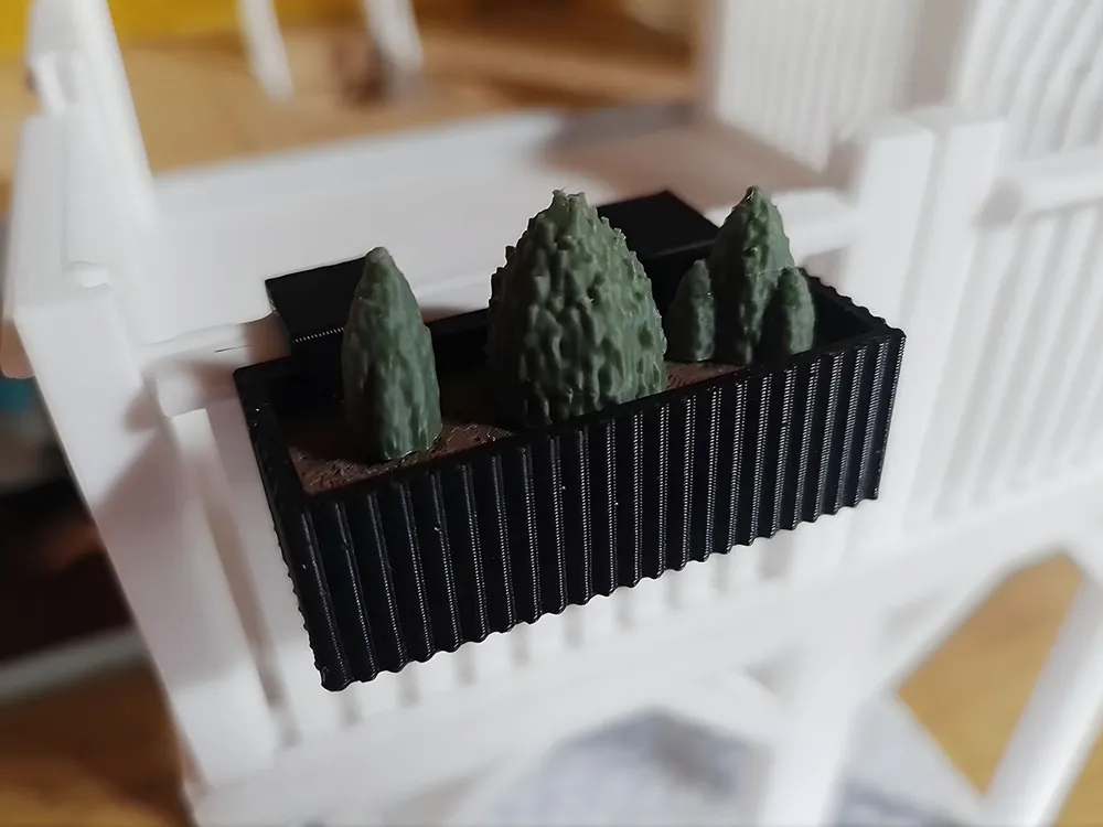 Dollhouse - Modular Patio Terrace Flower Planters - Free 3D Print Model ...