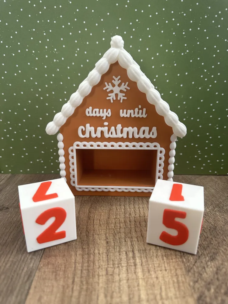Gingerbread Christmas Countdown (AMS Optional) - Free 3D Print Model ...