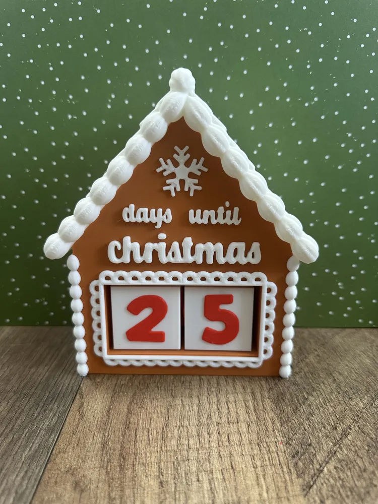 Gingerbread Christmas Countdown (AMS Optional) - Free 3D Print Model ...