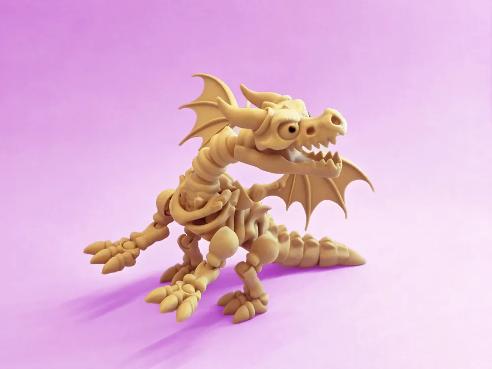 Skeleton Articulated Dragon - Free 3D Print Model - MakerWorld