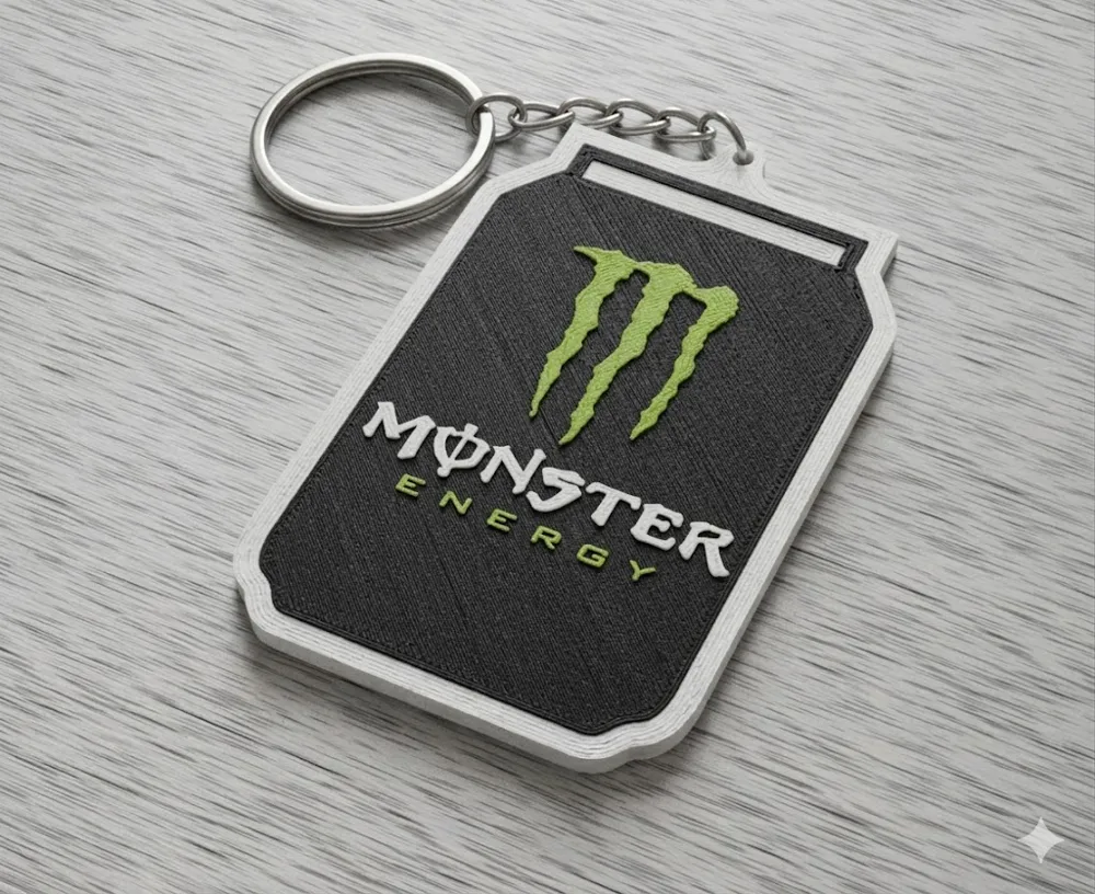 Monster Energy - Keychain - Free 3D Print Model - MakerWorld