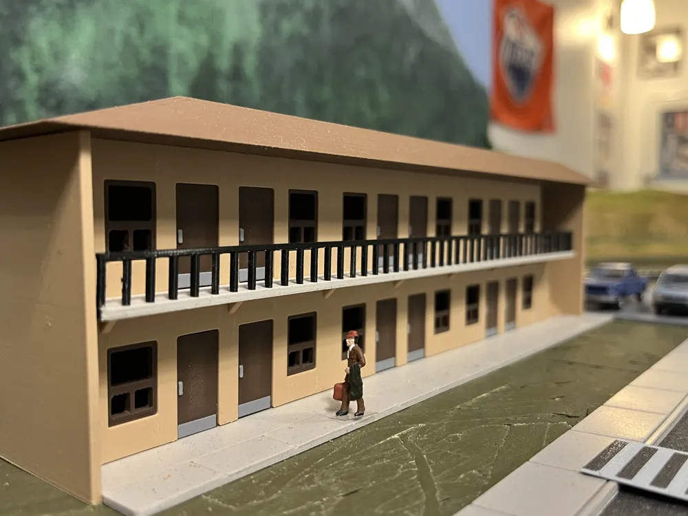 Motel (Hotel) - HO scale 1/87 - Free 3D Print Model - MakerWorld