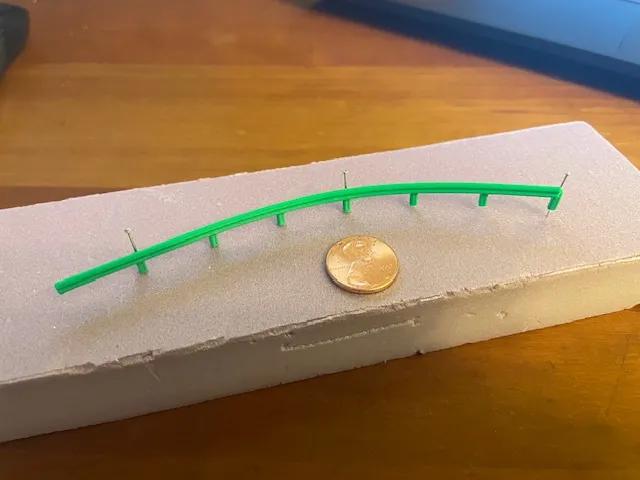 N scale model railroad layout armco barrier by user_3152653078 - MakerWorld