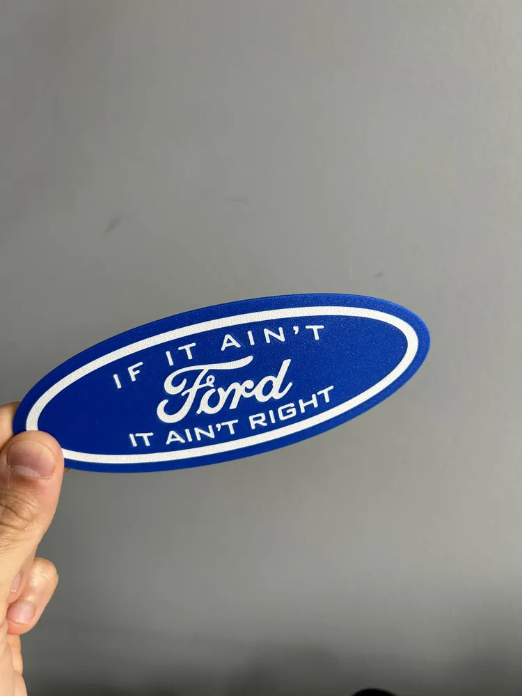 Ford Logo Badge/Emblem - Free 3D Print Model - MakerWorld