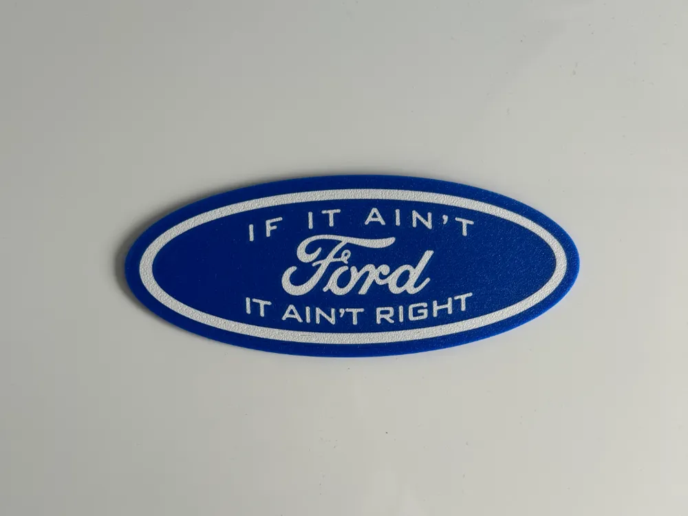 Ford Logo Badge/Emblem - Free 3D Print Model - MakerWorld