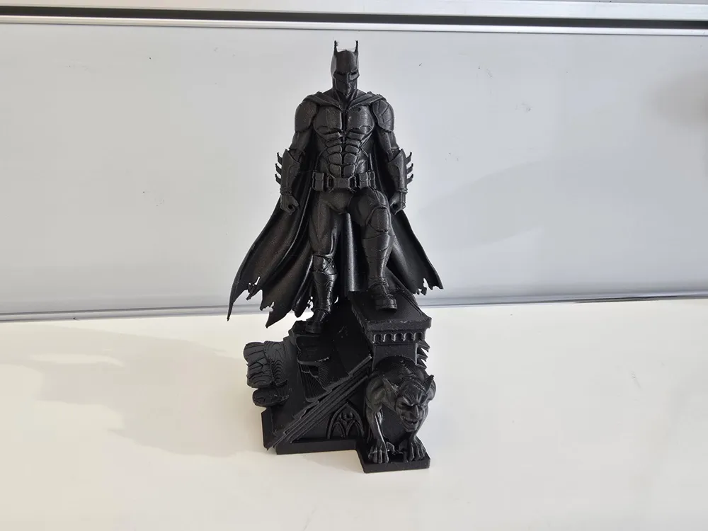 Batman on rooftop pedestal - Free 3D Print Model - MakerWorld