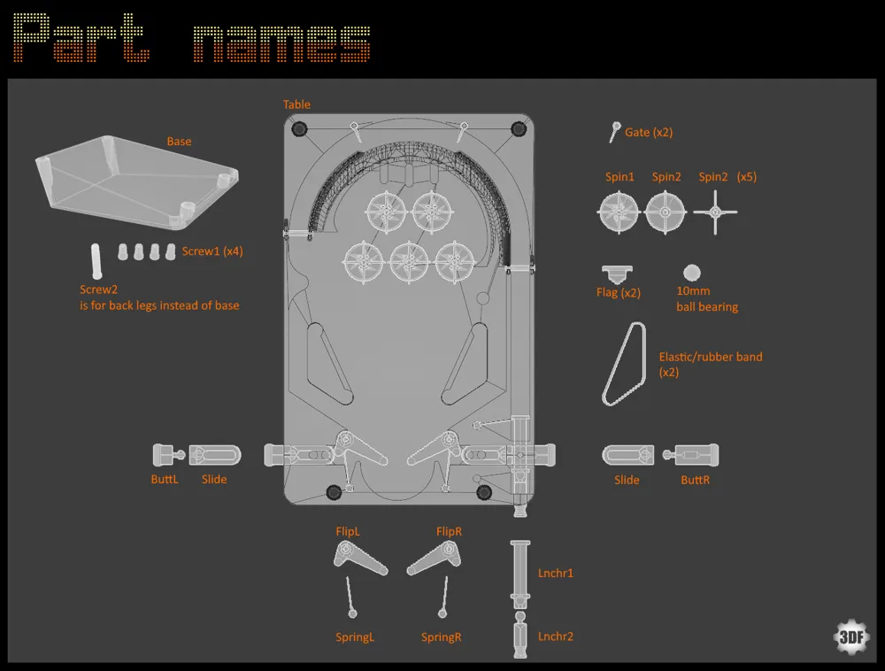 3D Printed Miniature Pinball by 3DFreeman MakerWorld: Download Free 3D ...