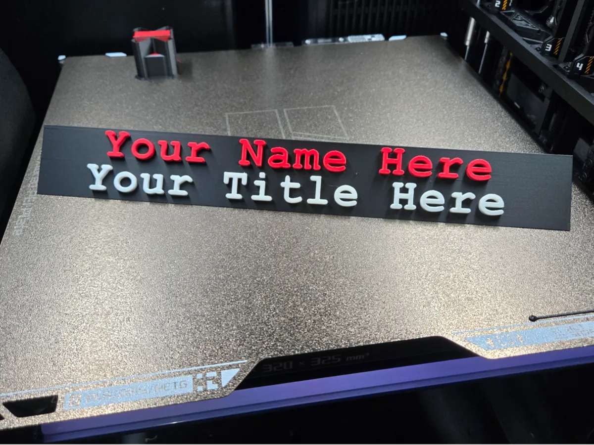 Customizable Desktop Name Placard - Free 3D Print Model - MakerWorld