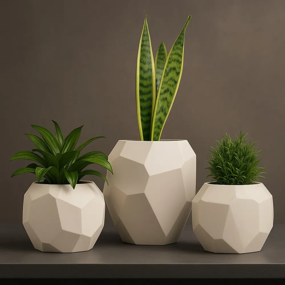 Faceted vase planter deco flower decoration by AURADESIGN MakerWorld ...