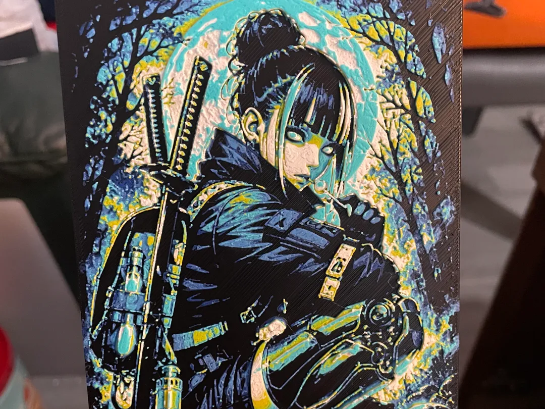 Cyborg Samurai Frau Hueforge Glücklicher Zufall – Kostenloses 3D ...