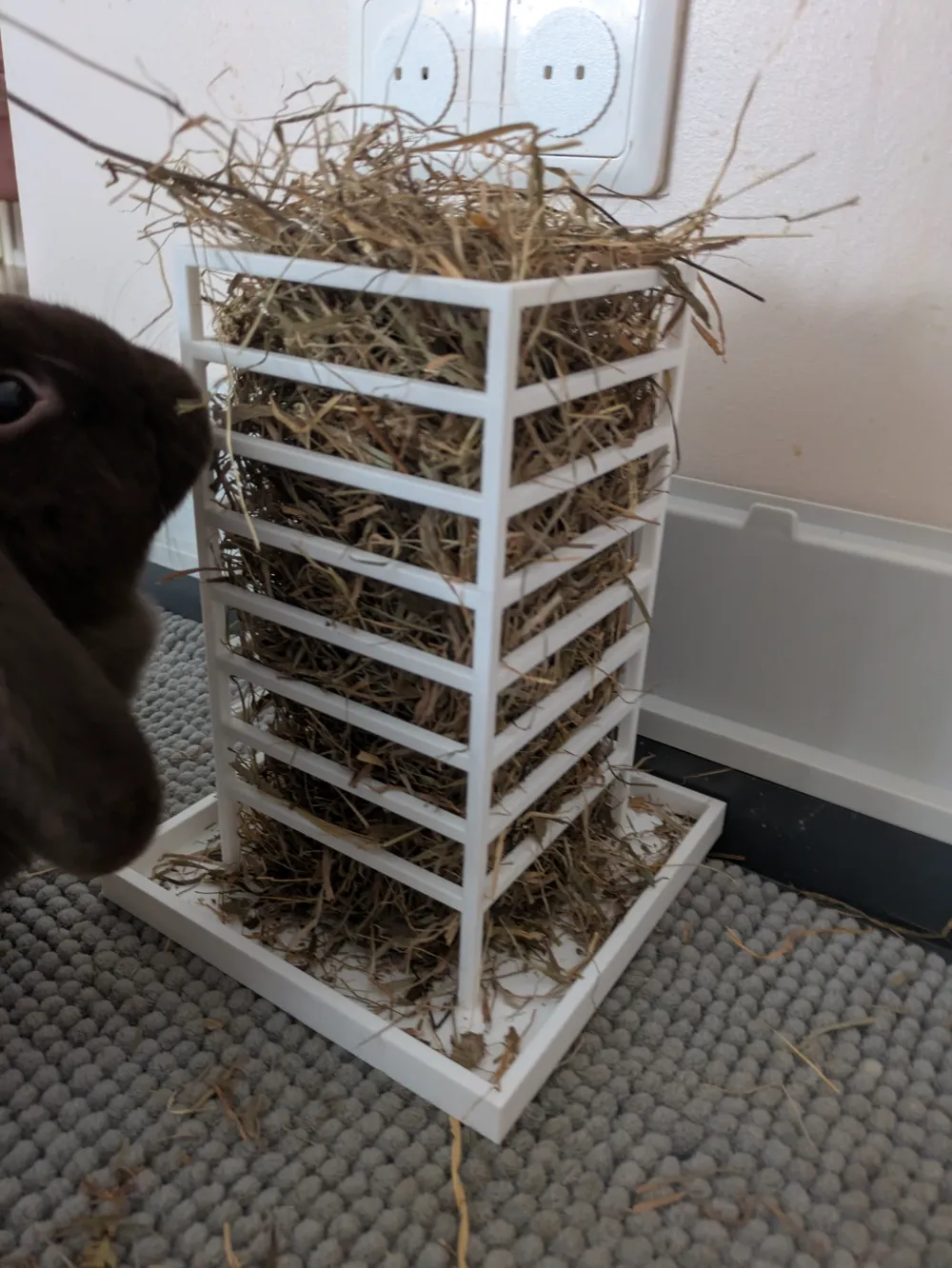 Rabbit Hay Feeder Tower by Blender - MakerWorld