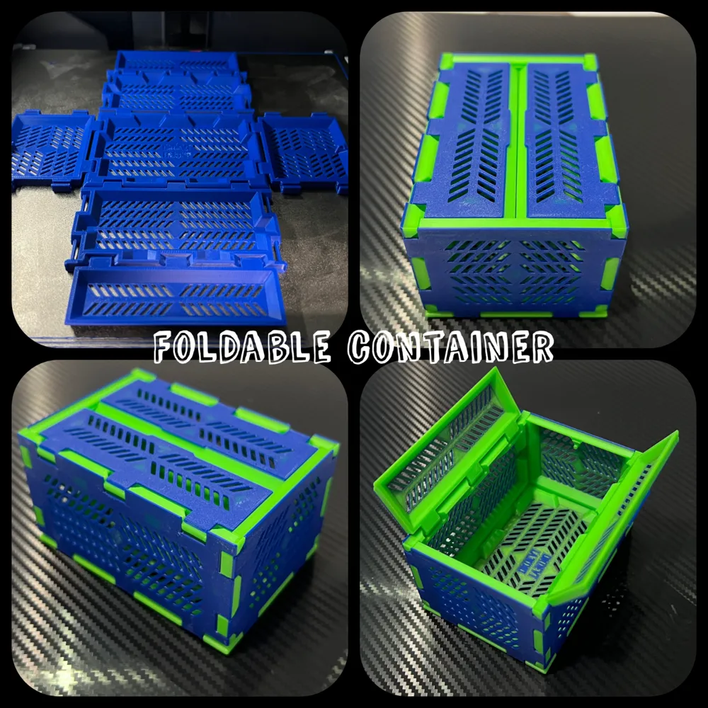 Foldable Container Box! Print-In-Place by DKdevt MakerWorld: Download ...