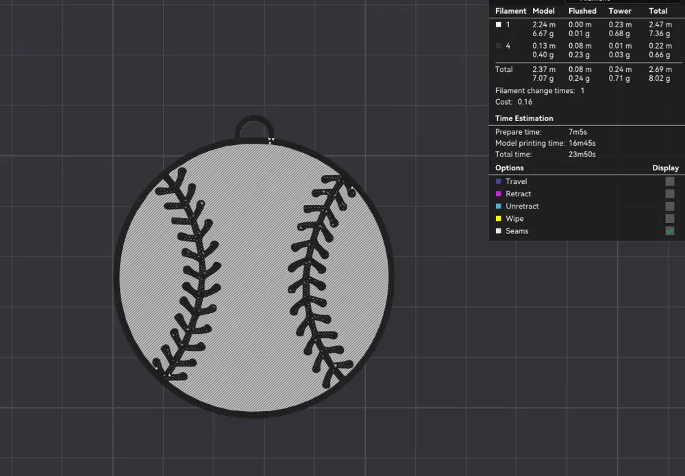 Baseball keychain by fikuss30 - MakerWorld