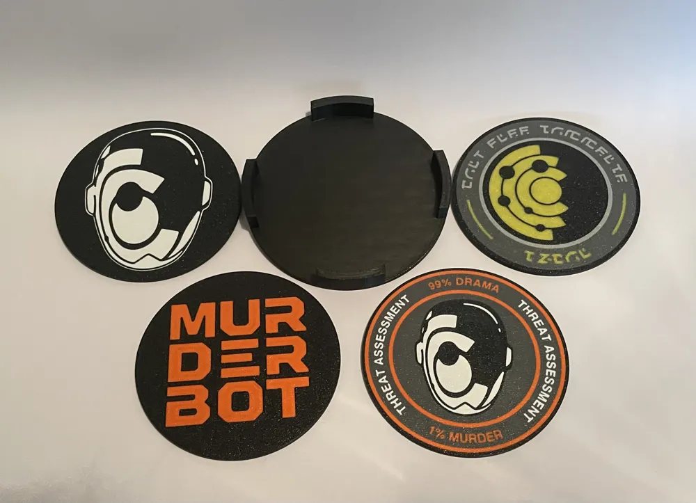 Murderbot Helmet Coaster by T MakerWorld: Download Free 3D Models