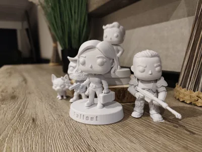 Fallout - Chibi Set - Free 3D Print Model - MakerWorld