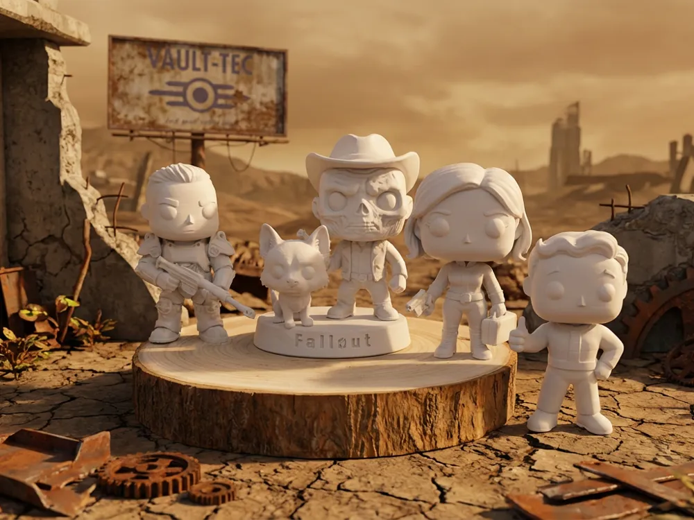 Fallout - Chibi Set - Free 3D Print Model - MakerWorld