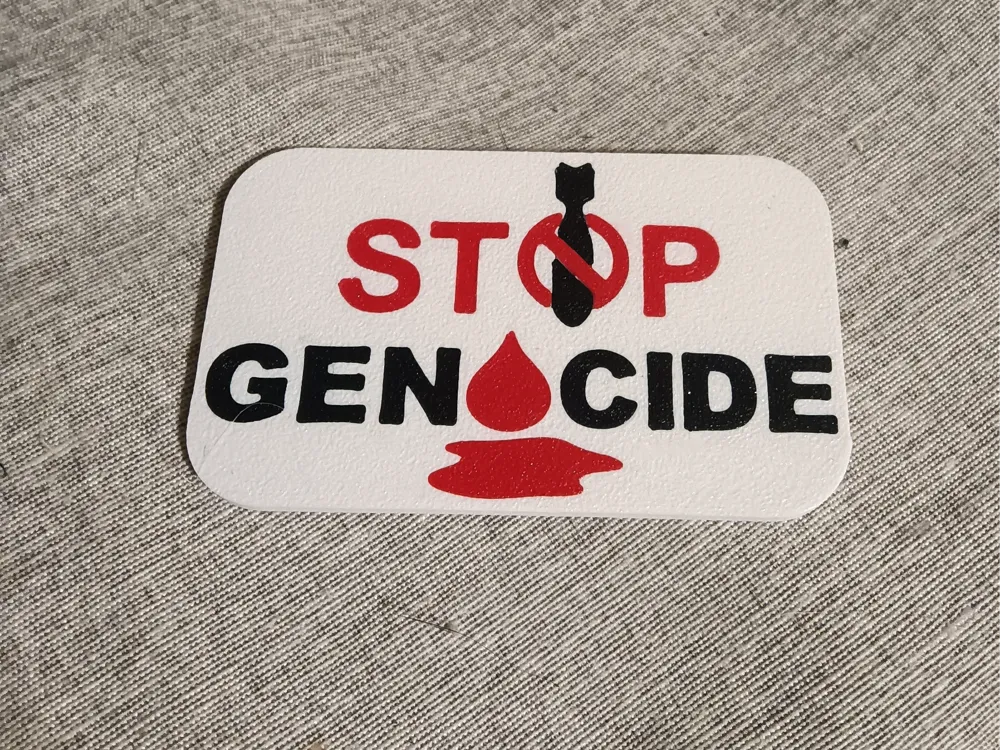 STOP GENOCIDE car fridge magnet by AsKeNaR - MakerWorld