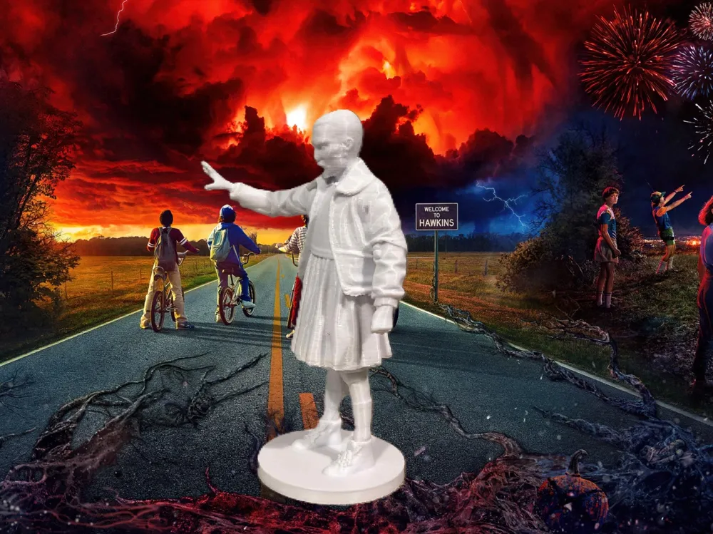 Eleven from Stranger Things- figurine - Free 3D Print Model - MakerWorld