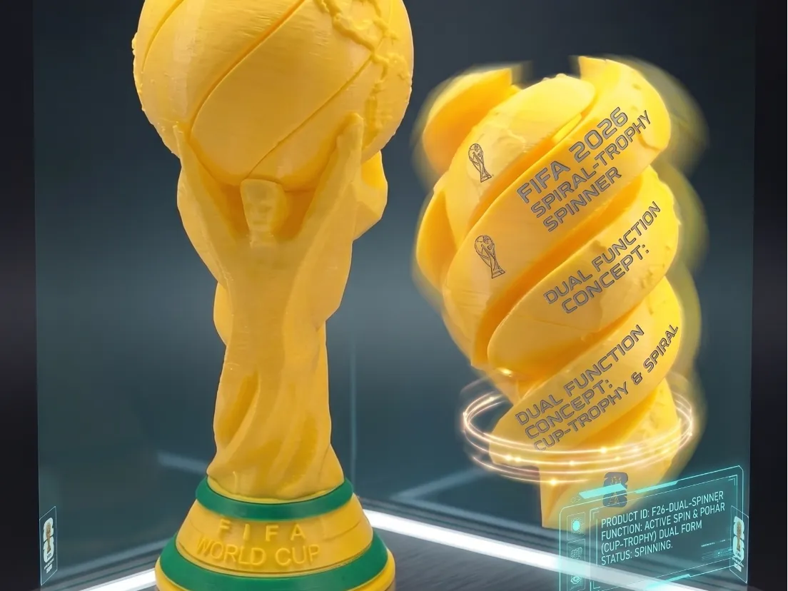 Flexi World Cup Trophy (Articulated Fidget) - Free 3D Print Model ...