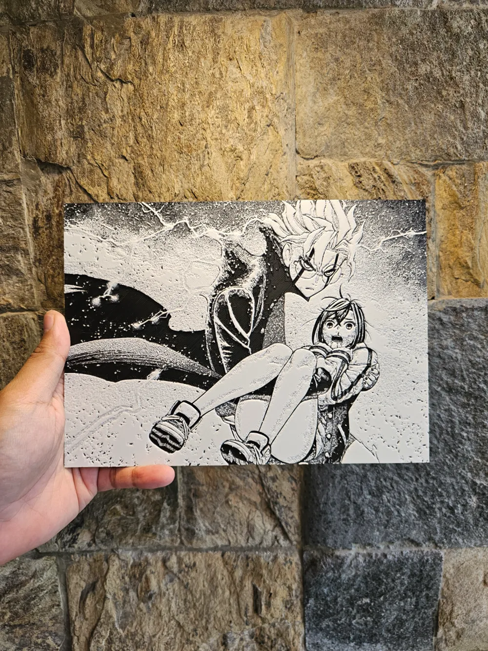 Dandadan: Okarun's Return Manga Panel, Hueforge-styled by Loki - MakerWorld