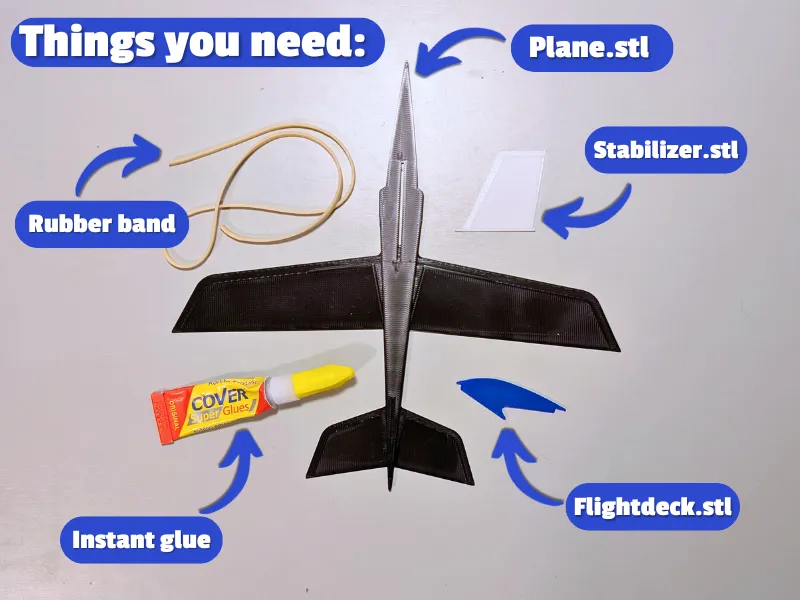 Rubber band plane Vol.2 by 87sr12 MakerWorld: Download Free 3D Models