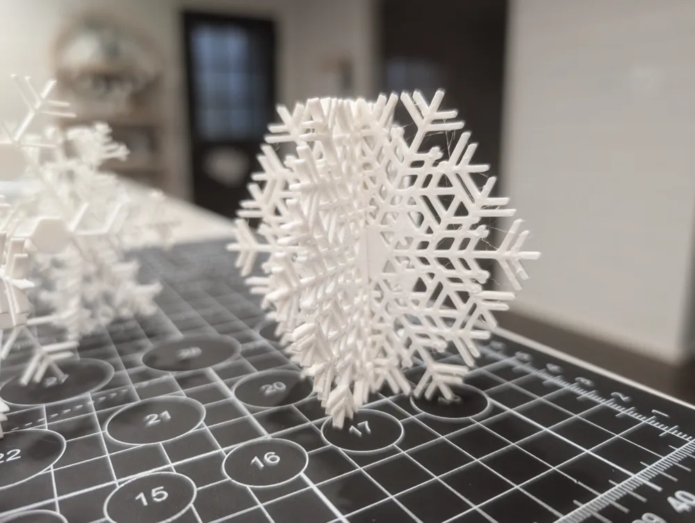 3D snowflake ornament (Set of 8 different designs) by AndrewVolk ...