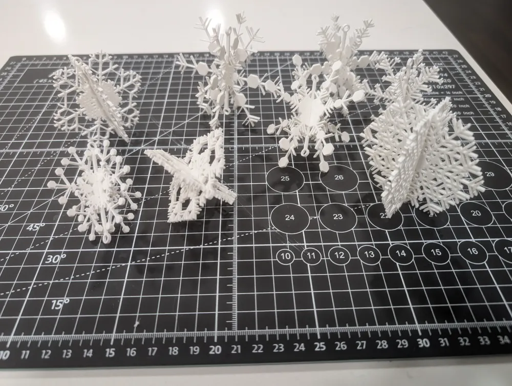 3D snowflake ornament (Set of 8 different designs) by AndrewVolk ...