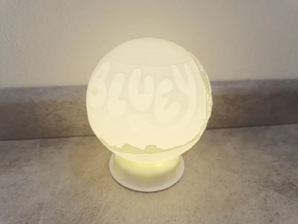 BLUEY Lithophane lamp - Free 3D Print Model - MakerWorld