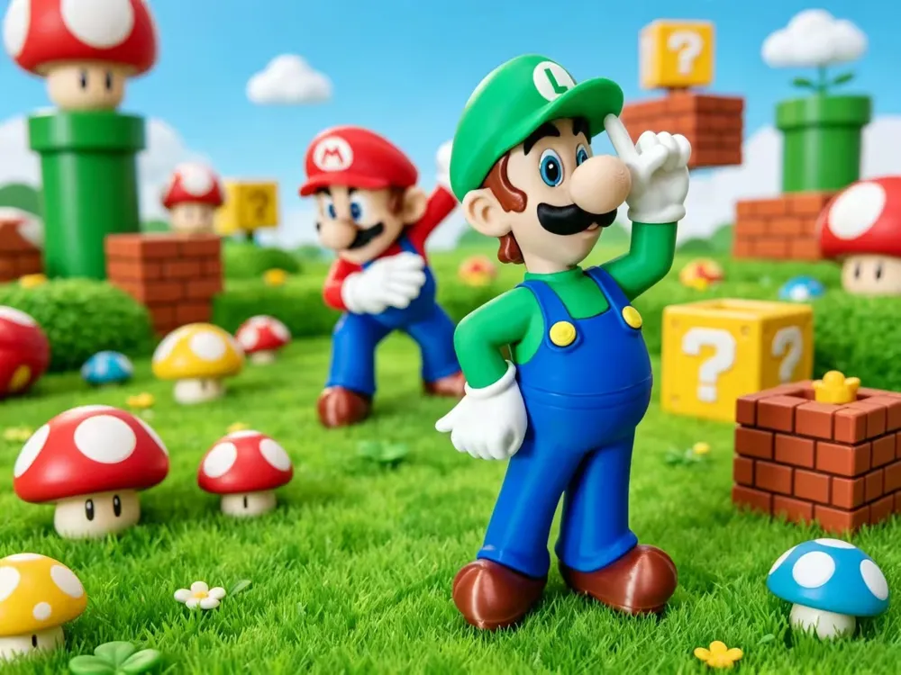 Luigi Luigi Super Mario Mario multi-part print (no AMS needed) - Free ...