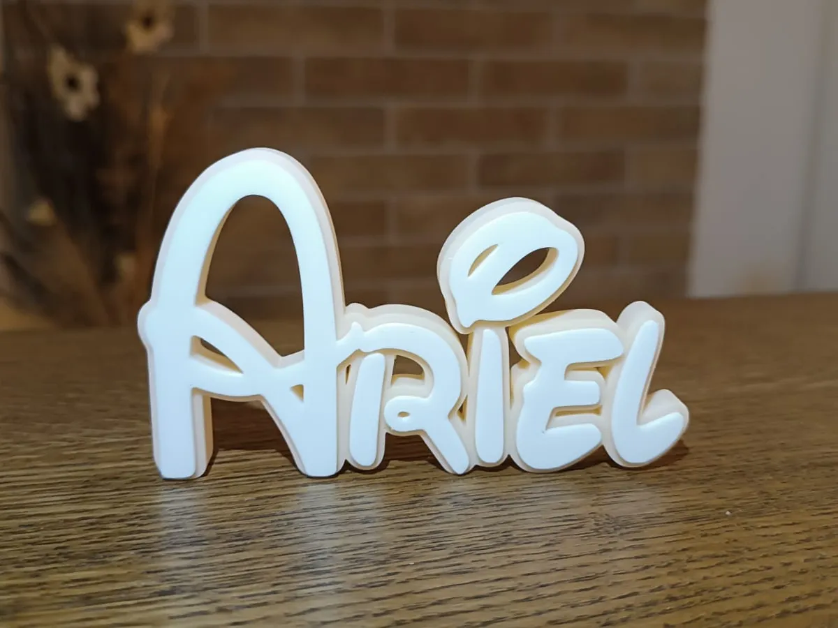 Ariel Name Disney Font - Free 3D Print Model - MakerWorld