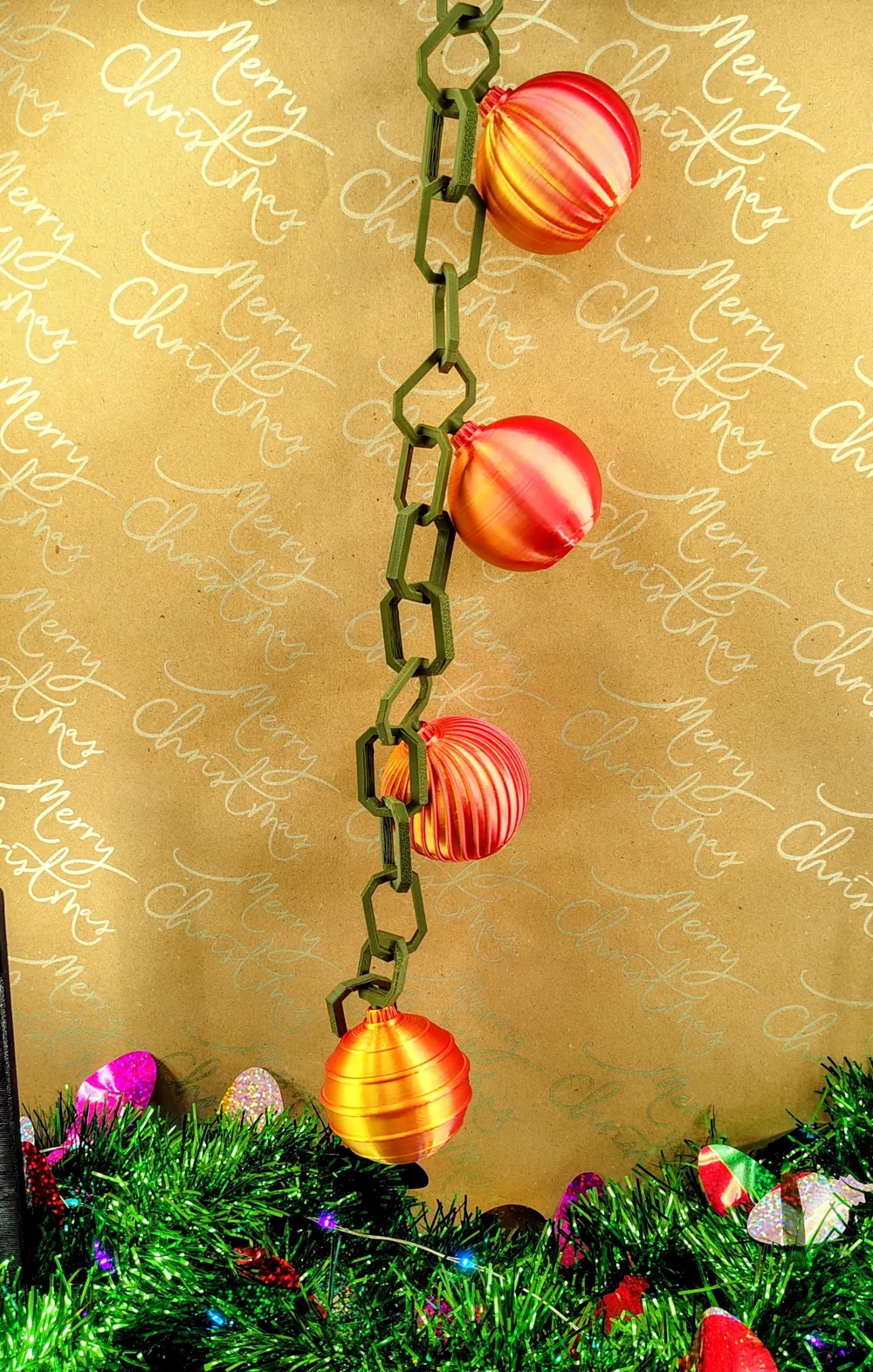 Print in Place, Christmas Decoration Chain by Furtim MakerWorld ...