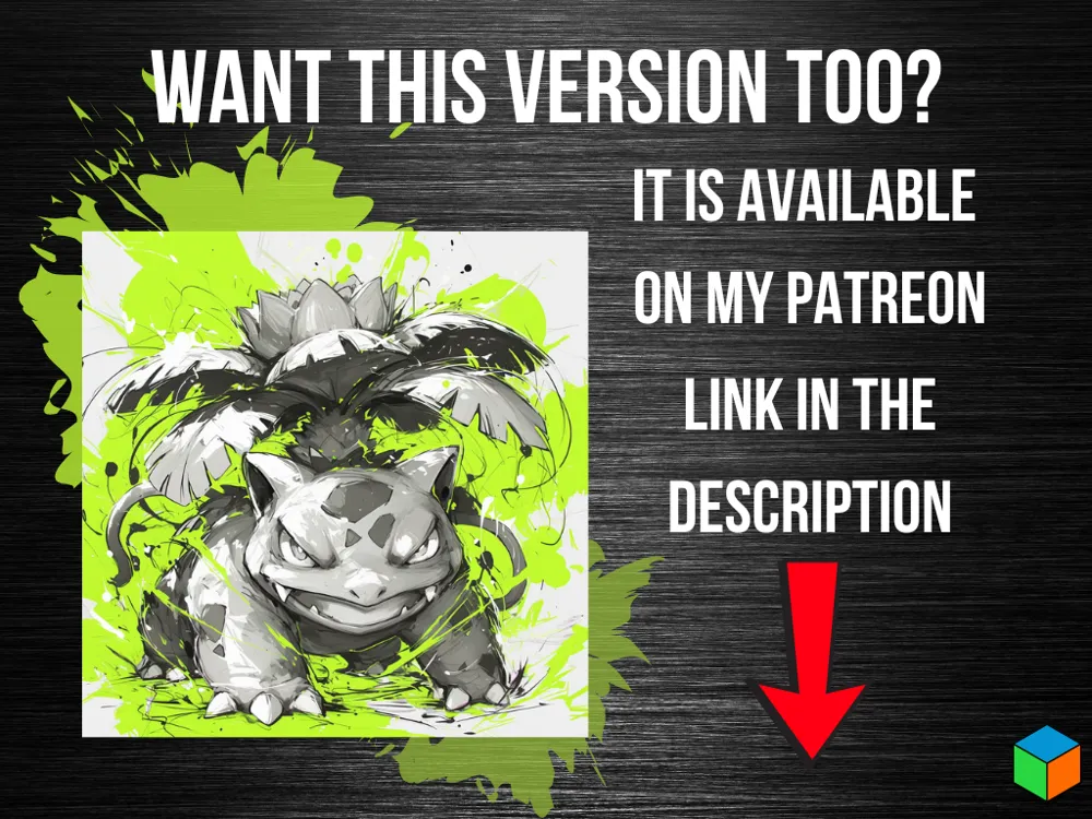 Venusaur Poster – Jungle King in Motion by 3D Prints By Vic MakerWorld ...