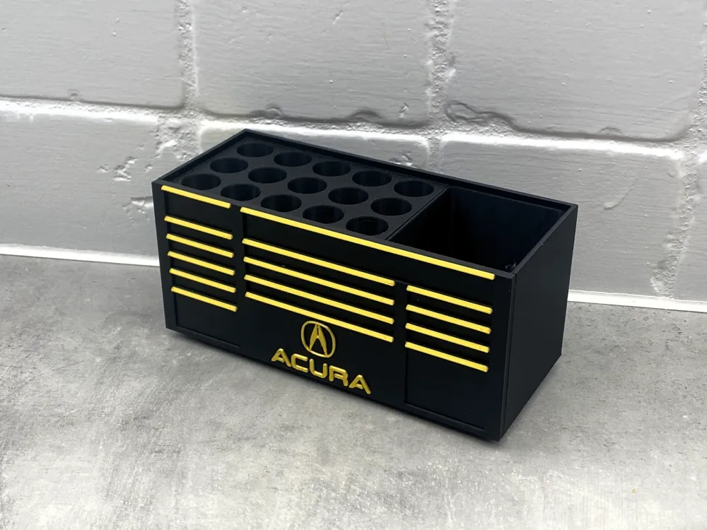 Acura desk Work Toolbox Pen Holder organizer by Mrtk1970 - MakerWorld