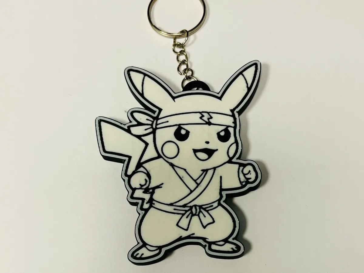 Pikachu Karate keychain - Free 3D Print Model - MakerWorld