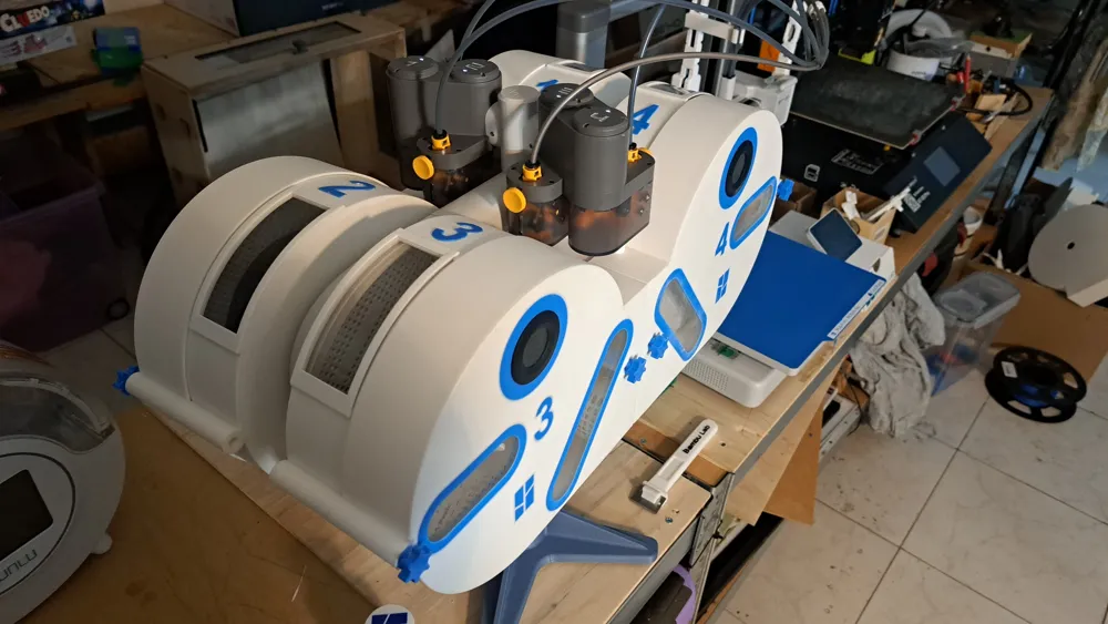 a1 ams lite filament dry box - Free 3D Print Model - MakerWorld