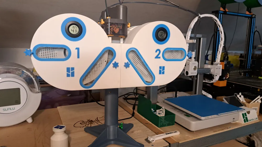 a1 ams lite filament dry box - Free 3D Print Model - MakerWorld